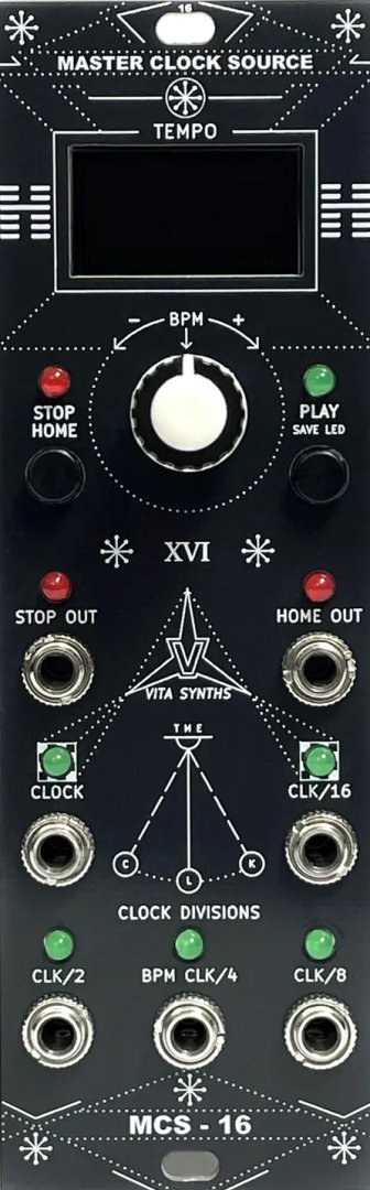 Vita Synths MCS-16 Master Clock Source - Eurorack Module on ModularGrid